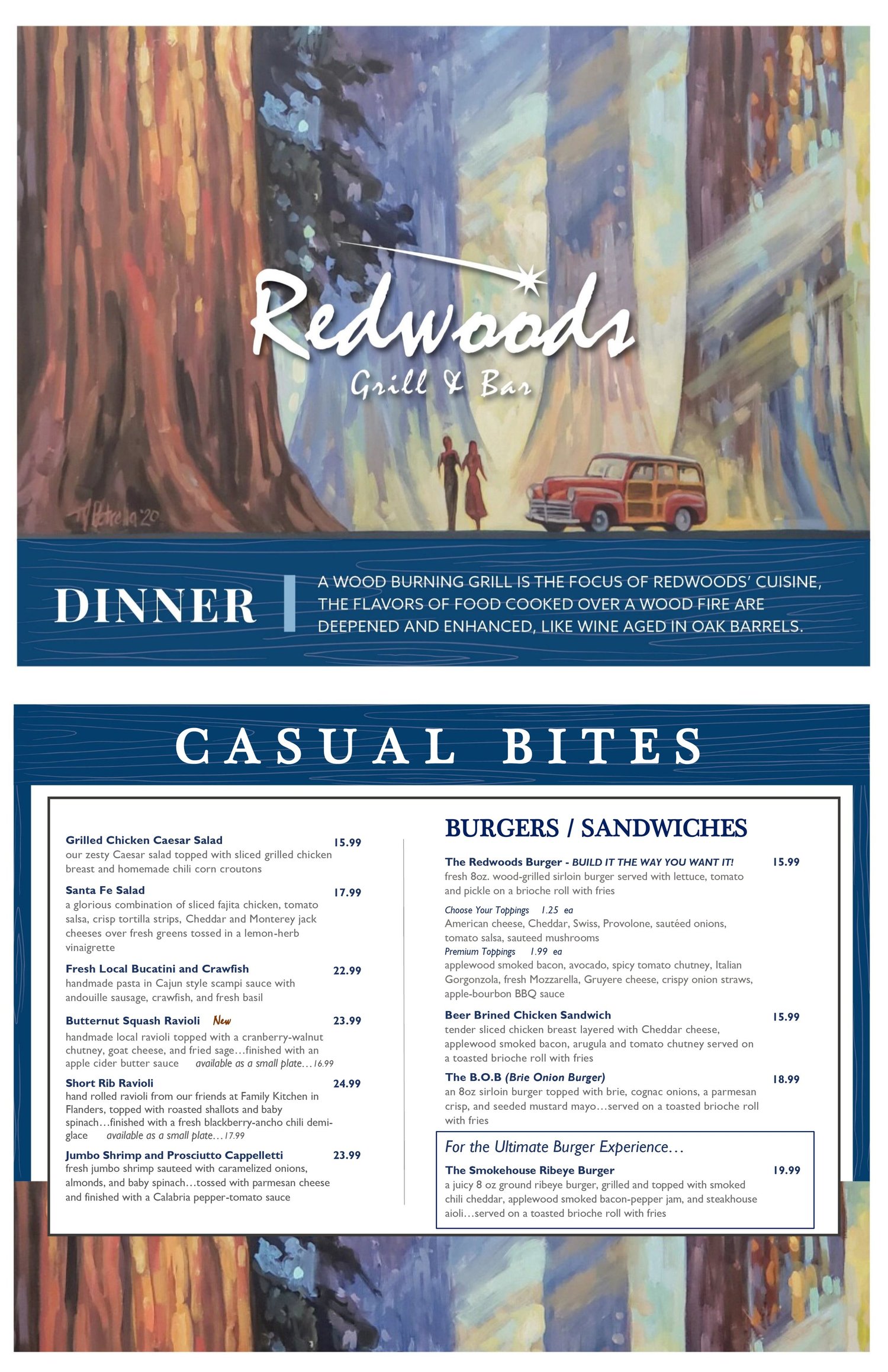 Dinner Menu — Redwoods