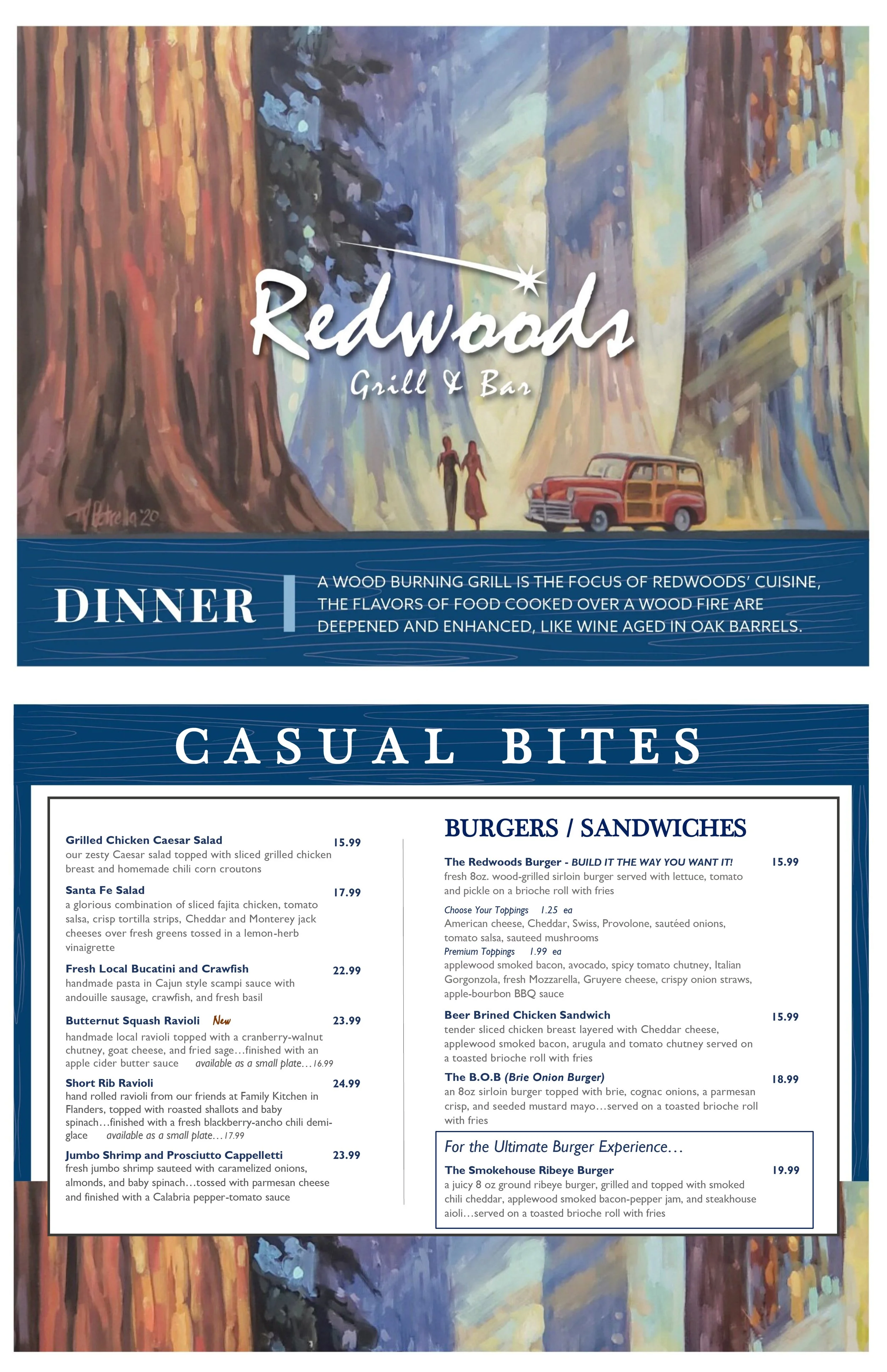 Dinner Menu — Redwoods
