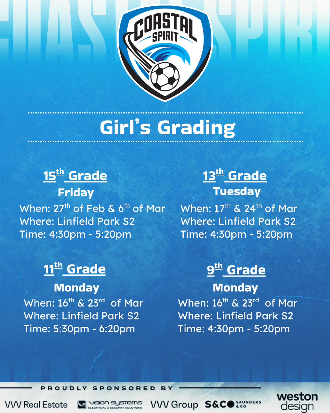 Junior Teams — Coastal Spirit Football Club