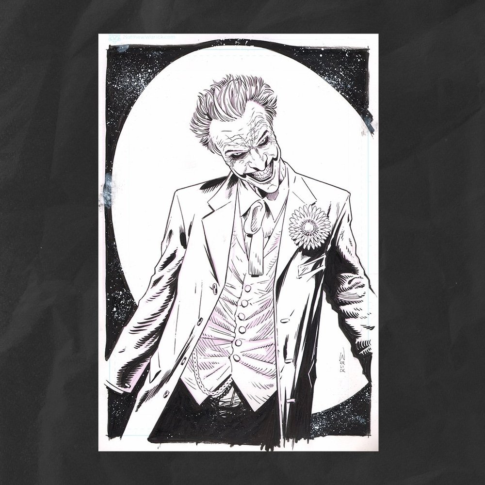 The Joker Black And White Comic