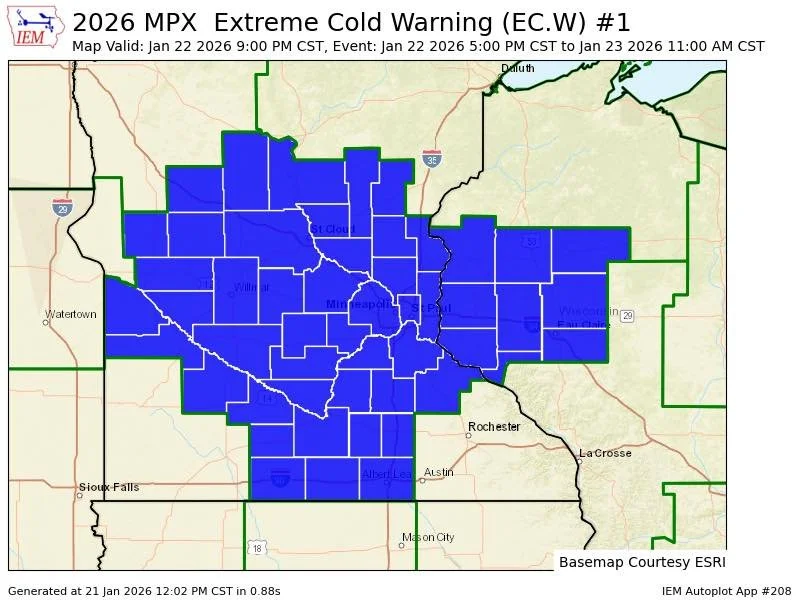 Dangerous Arctic Blast Brings Extreme Cold to the Twin Cities Through ...