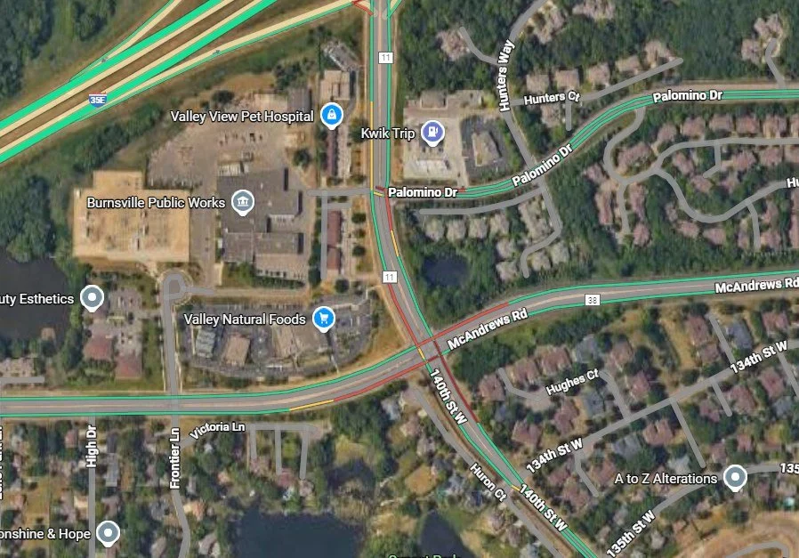 Injury Crash Involving Four Vehicles Closes Eastbound McAndrews Road