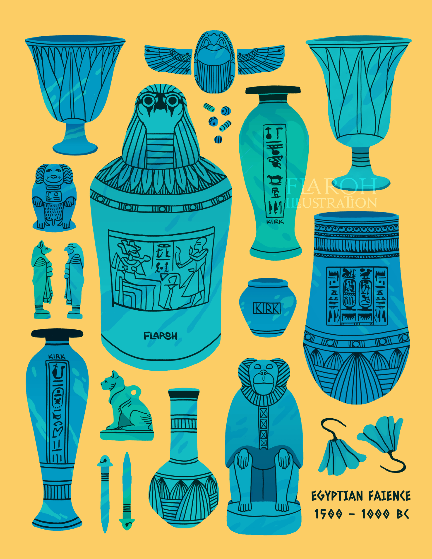 Ancient Pottery Series — Flaroh Illustration