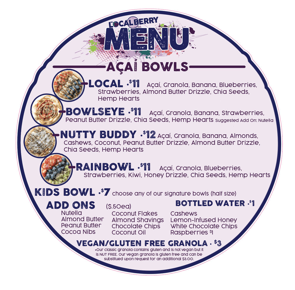 Menu — The Local Berry