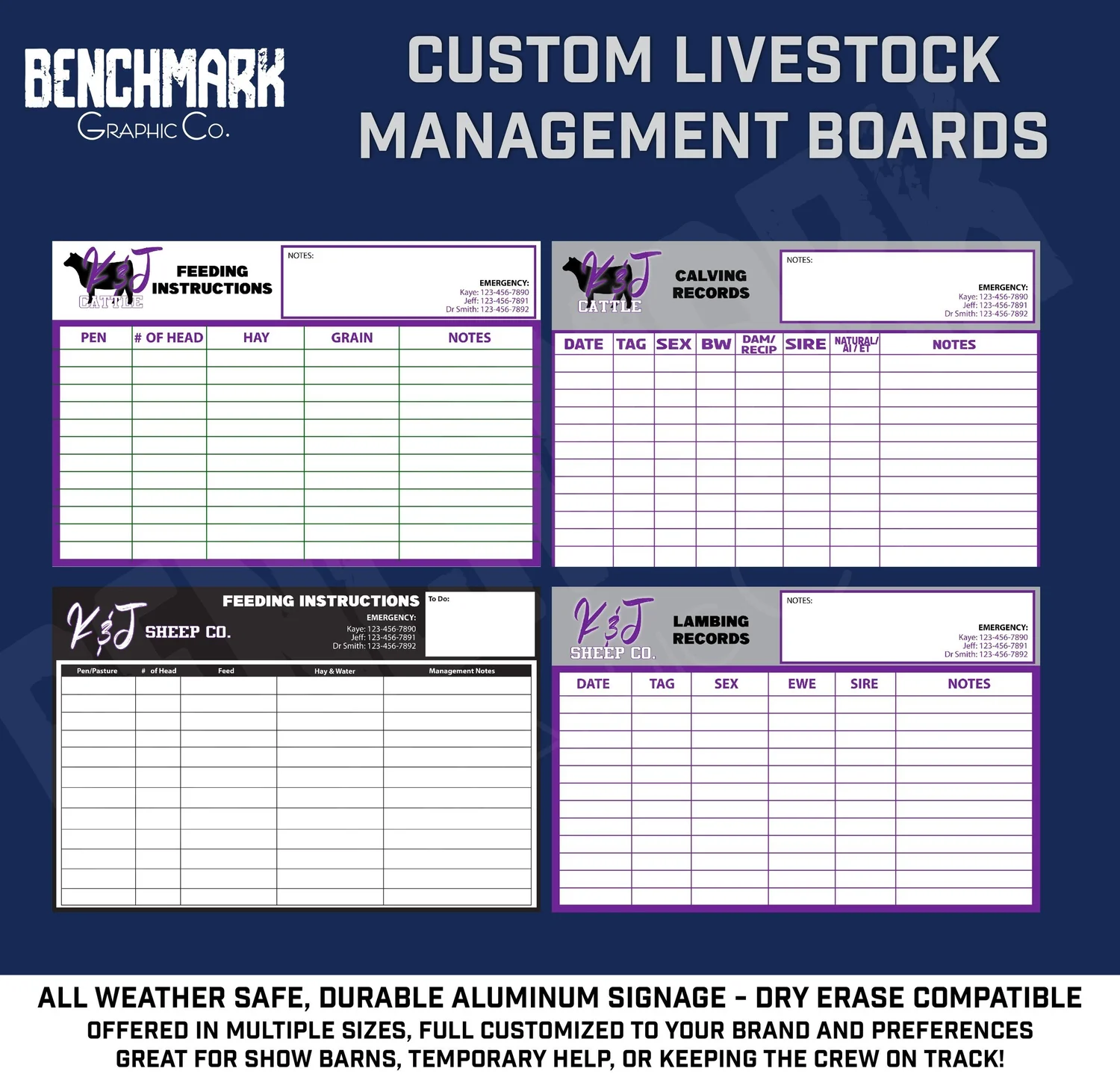 Custom Double Sided Farm Sign for Shows and Events — Benchmark Graphic Co.