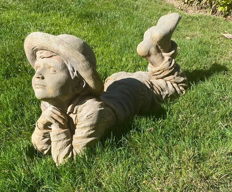 Oriental Lady Geisha Garden Concrete Cement Statue | Backyard Stone Art