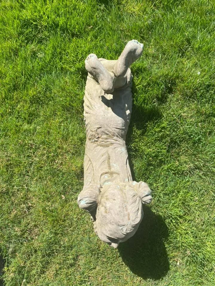 Oriental Lady Geisha Garden Concrete Cement Statue | Backyard Stone Art