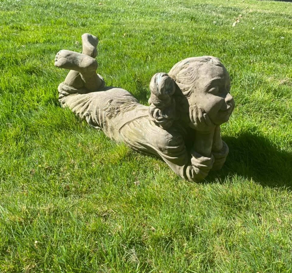 Oriental Lady Geisha Garden Concrete Cement Statue | Backyard Stone Art