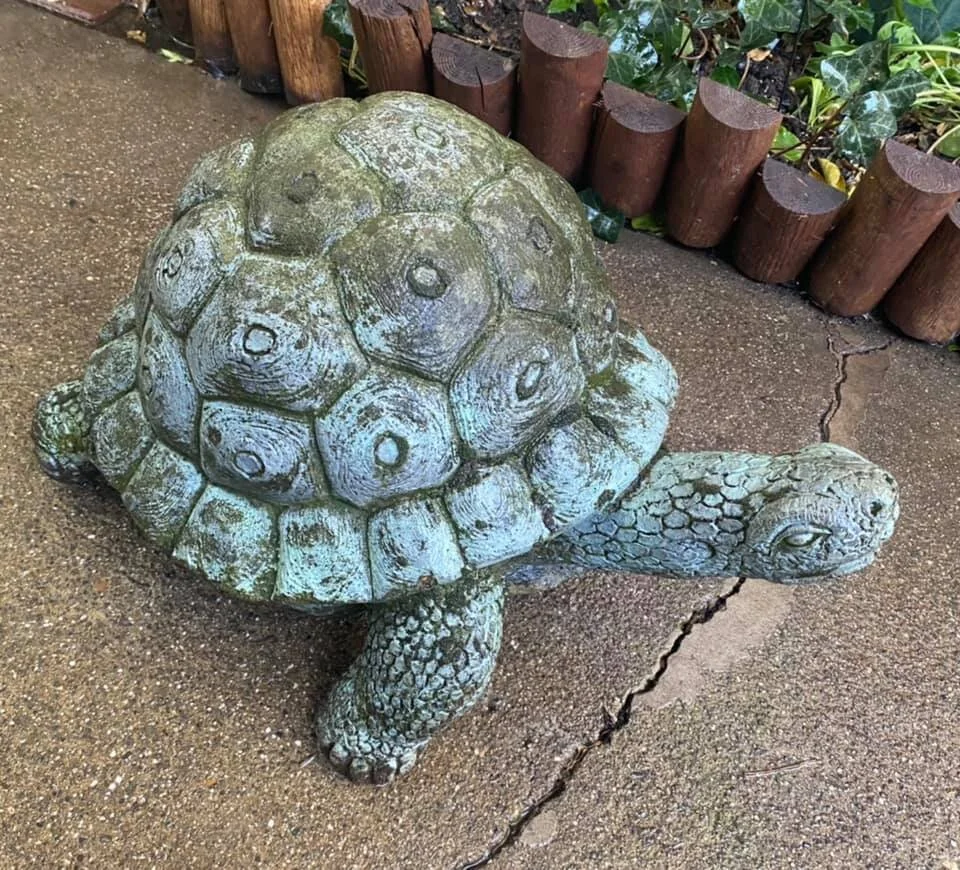 Realistic Concrete Tortoise Garden Statue | Backyard Stone Art