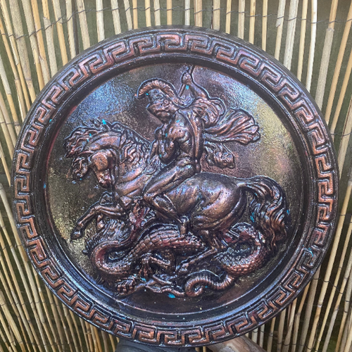 Oak man garden plaque, Concrete garden face, garden gift, oak green man ...