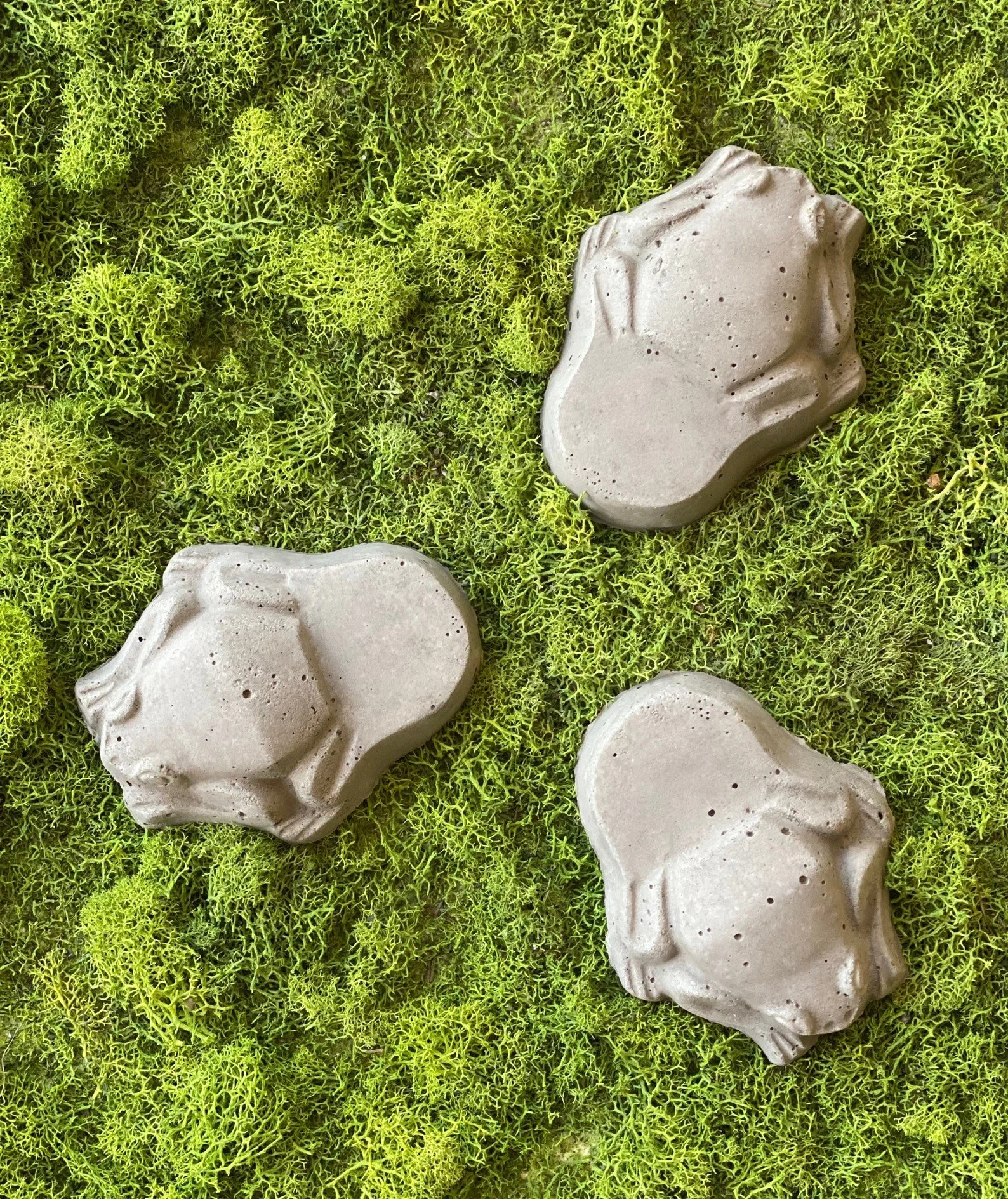 Elephant Shaped Concrete Planter Feet, set of 3 or 4 | Backyard Stone Art