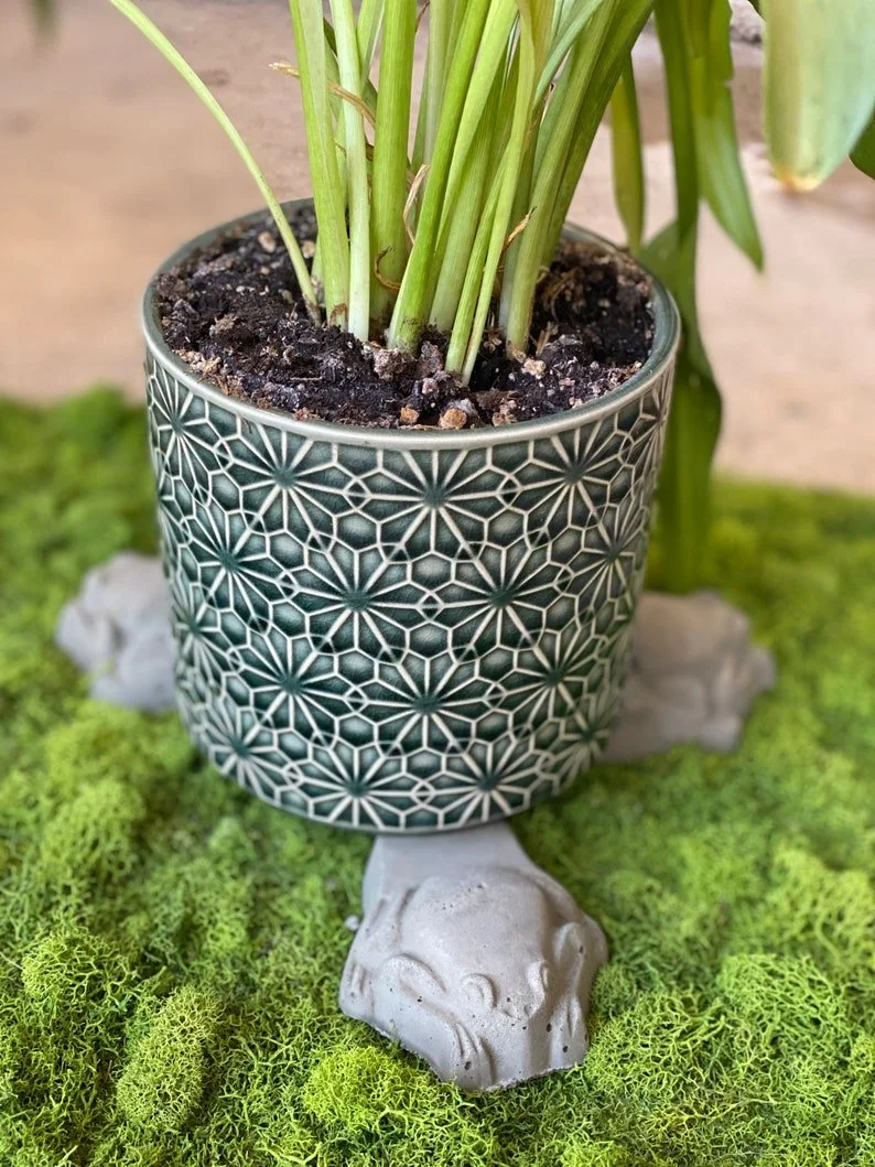 Elephant Shaped Concrete Planter Feet, set of 3 or 4 | Backyard Stone Art