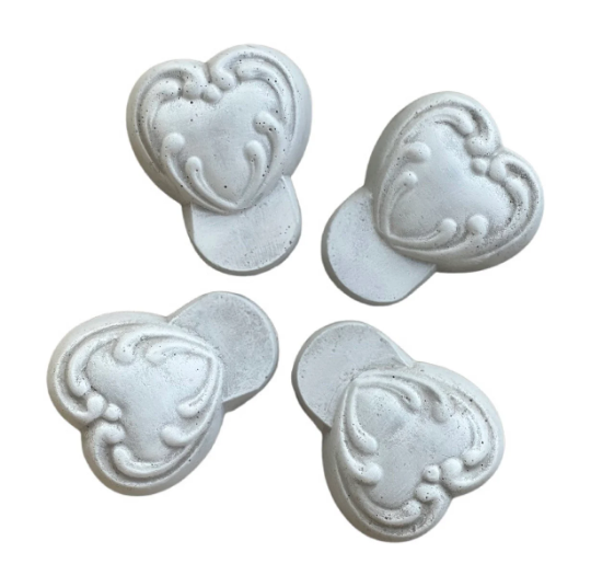 Strawberry Shaped Planter Feet, set of 3 or 4, concrete pot holders ...