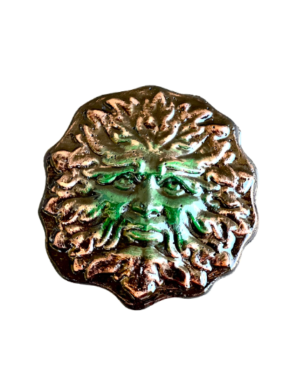 Oak man garden plaque, Concrete garden face, garden gift, oak green man ...