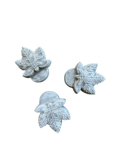 Concrete Leaf Shaped Pot Feet or Planter Risers | Backyard Stone Art