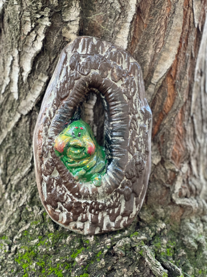 Oak man garden plaque, Concrete garden face, garden gift, oak green man ...