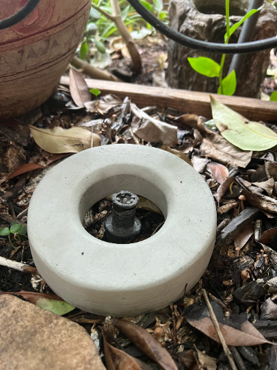 Sleeping Cat Concrete Planter Feet, Potty Feet | Backyard Stone Art