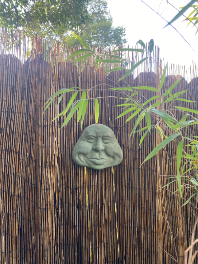 Oak man garden plaque, Concrete garden face, garden gift, oak green man ...