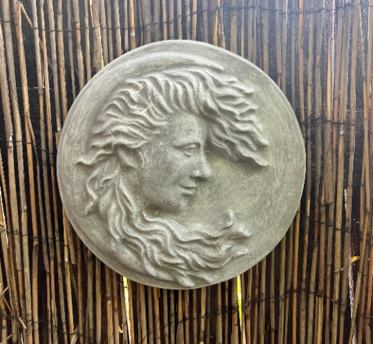 Oak man garden plaque, Concrete garden face, garden gift, oak green man ...