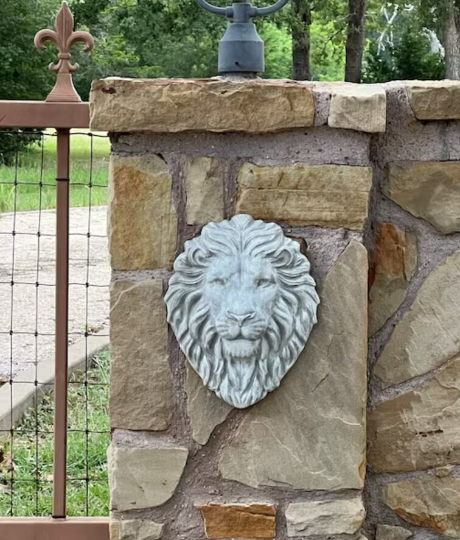 Oak man garden plaque, Concrete garden face, garden gift, oak green man ...