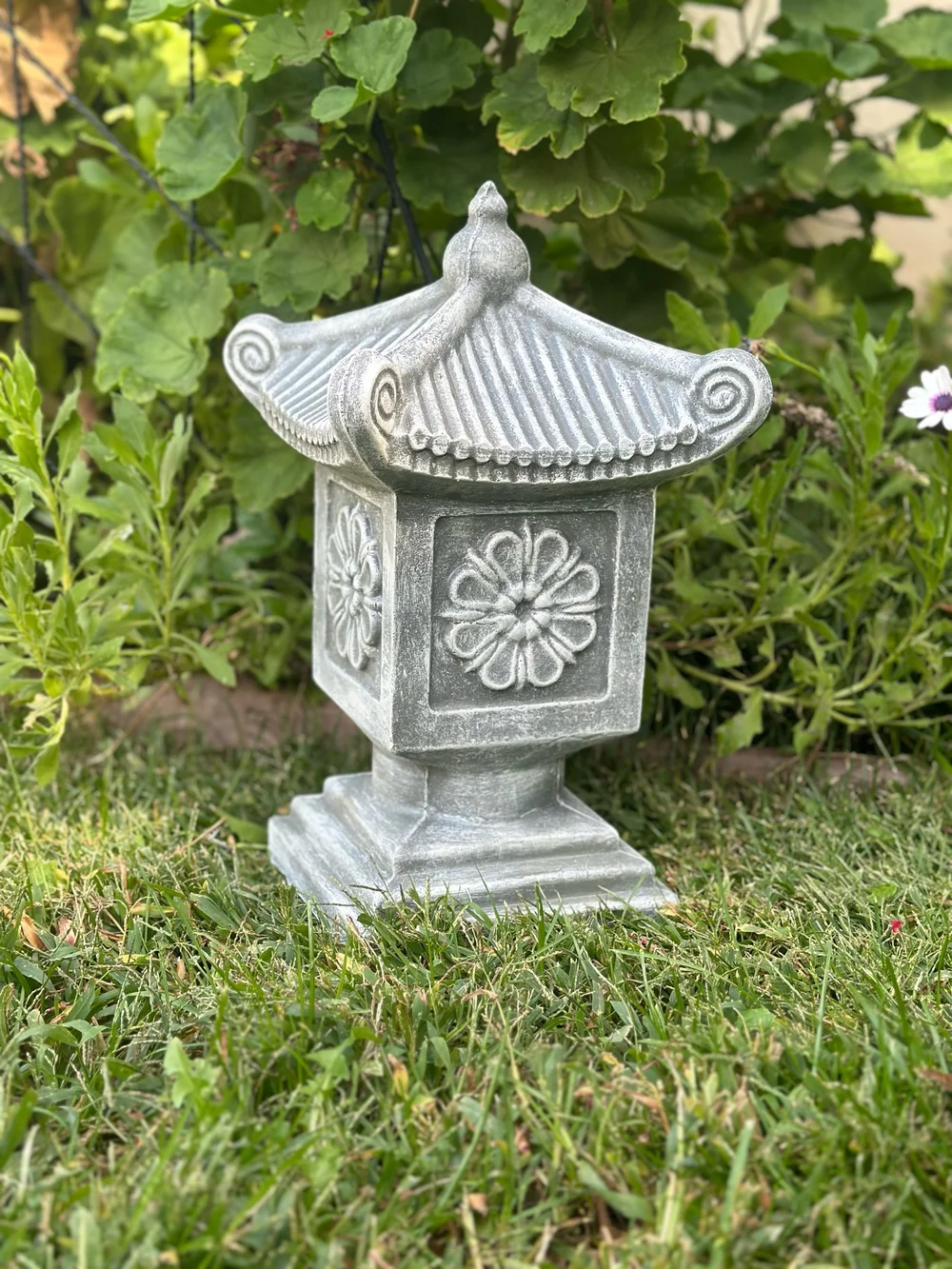 Three Tier Concrete Japanese Pagoda 29" Garden Statue, Garden Décor ...