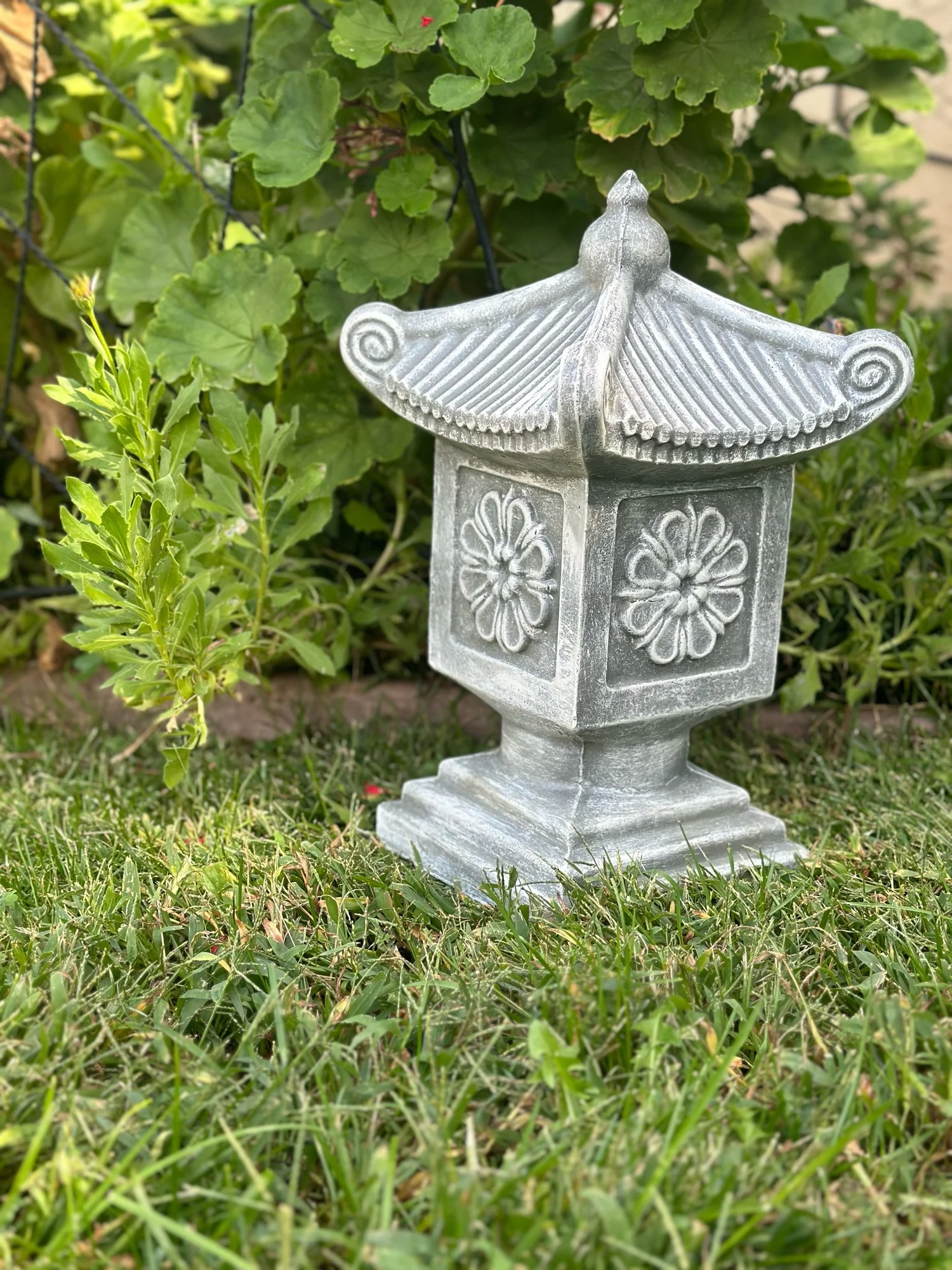 Three Tier Concrete Japanese Pagoda 29" Garden Statue, Garden Décor ...