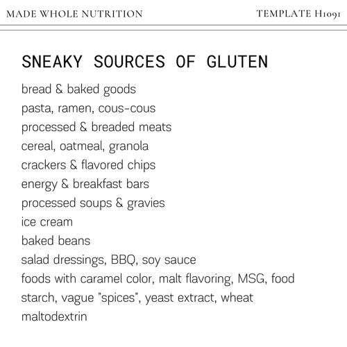Gluten Free 101 (and 13 sneaky sources of gluten) — Functional Health ...