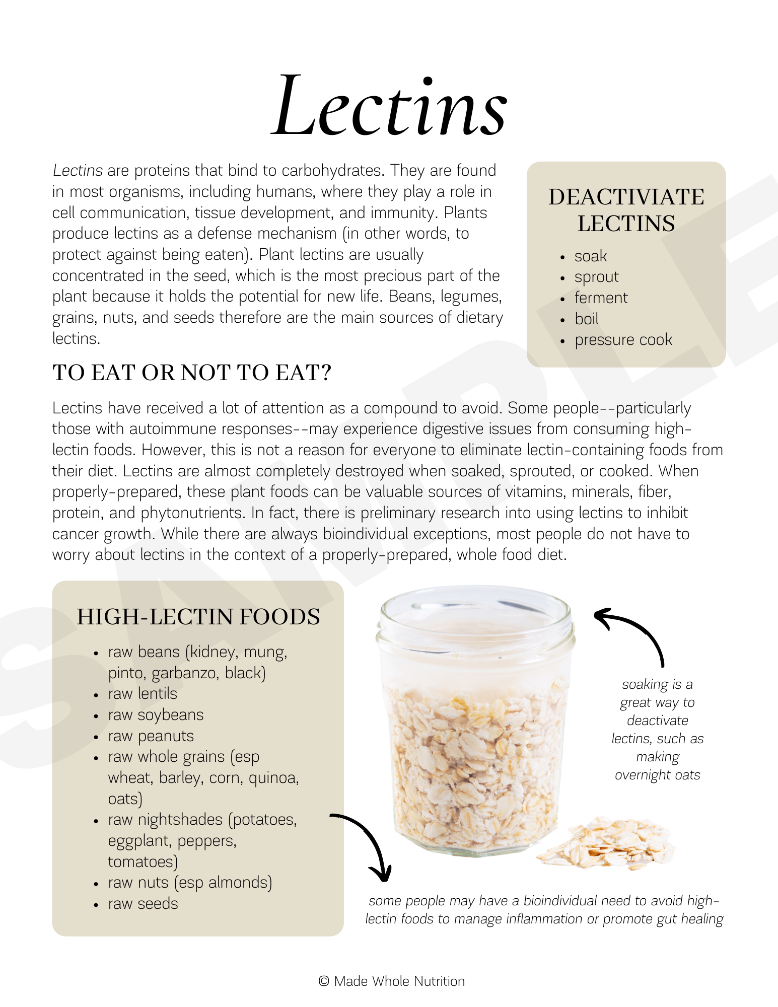 AIP Foods to Include Handout — Made Whole Nutrition