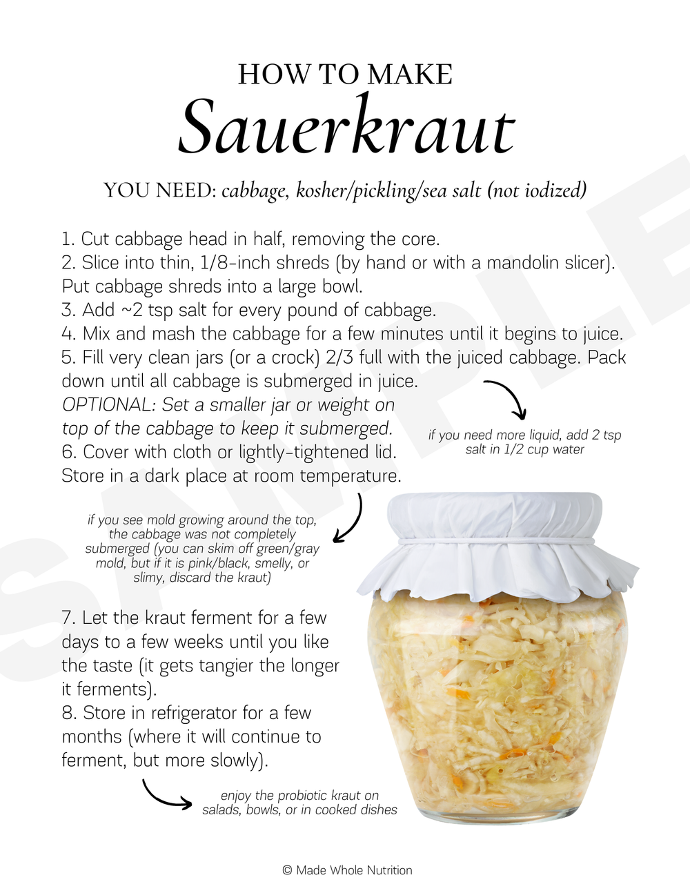 How to Make Sauerkraut (and what to do if it gets moldy) — Functional ...