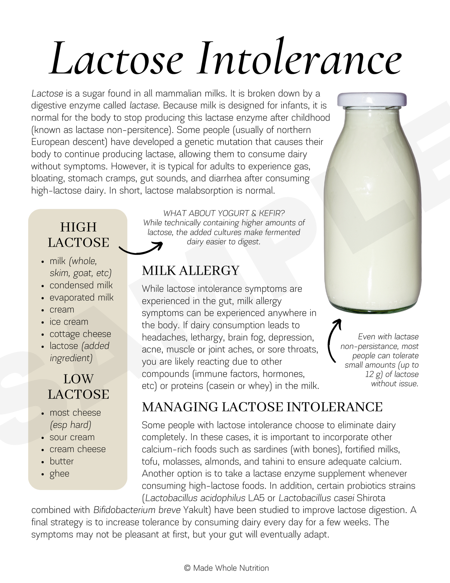 Lactose Intolerance Causes