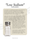 "Low Sodium" Explained Handout — Functional Health Research + Resources ...