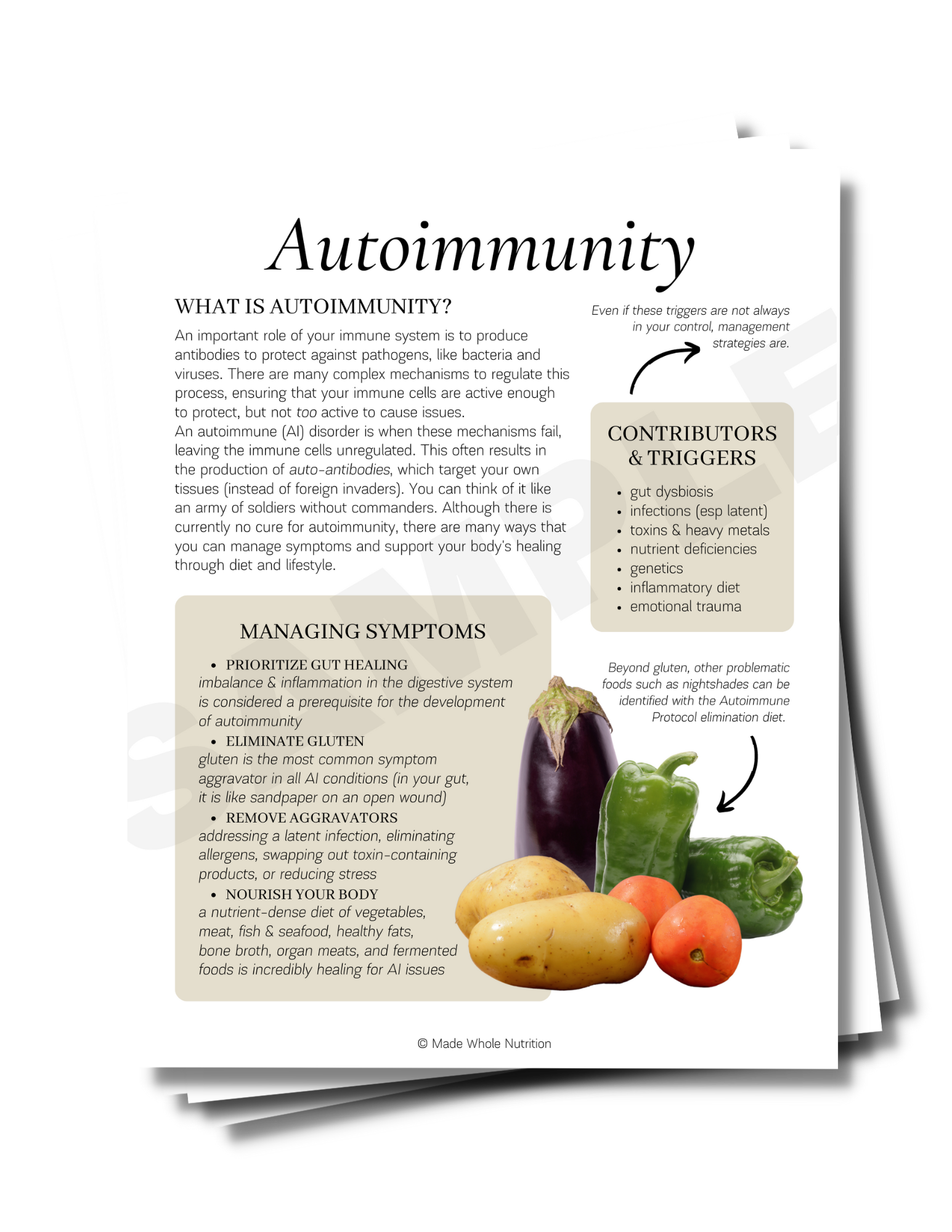 Hashimoto's Thyroiditis 101 Handout — Functional Health Research ...