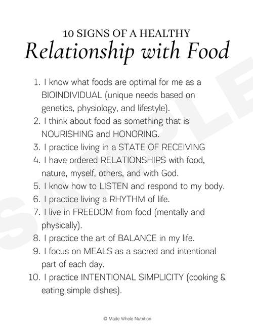 Psychology of Food Handout — Functional Health Research + Resources ...