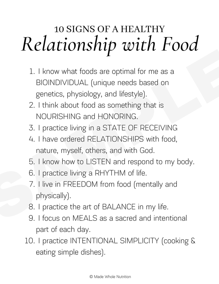Psychology of Food Handout — Functional Health Research + Resources ...