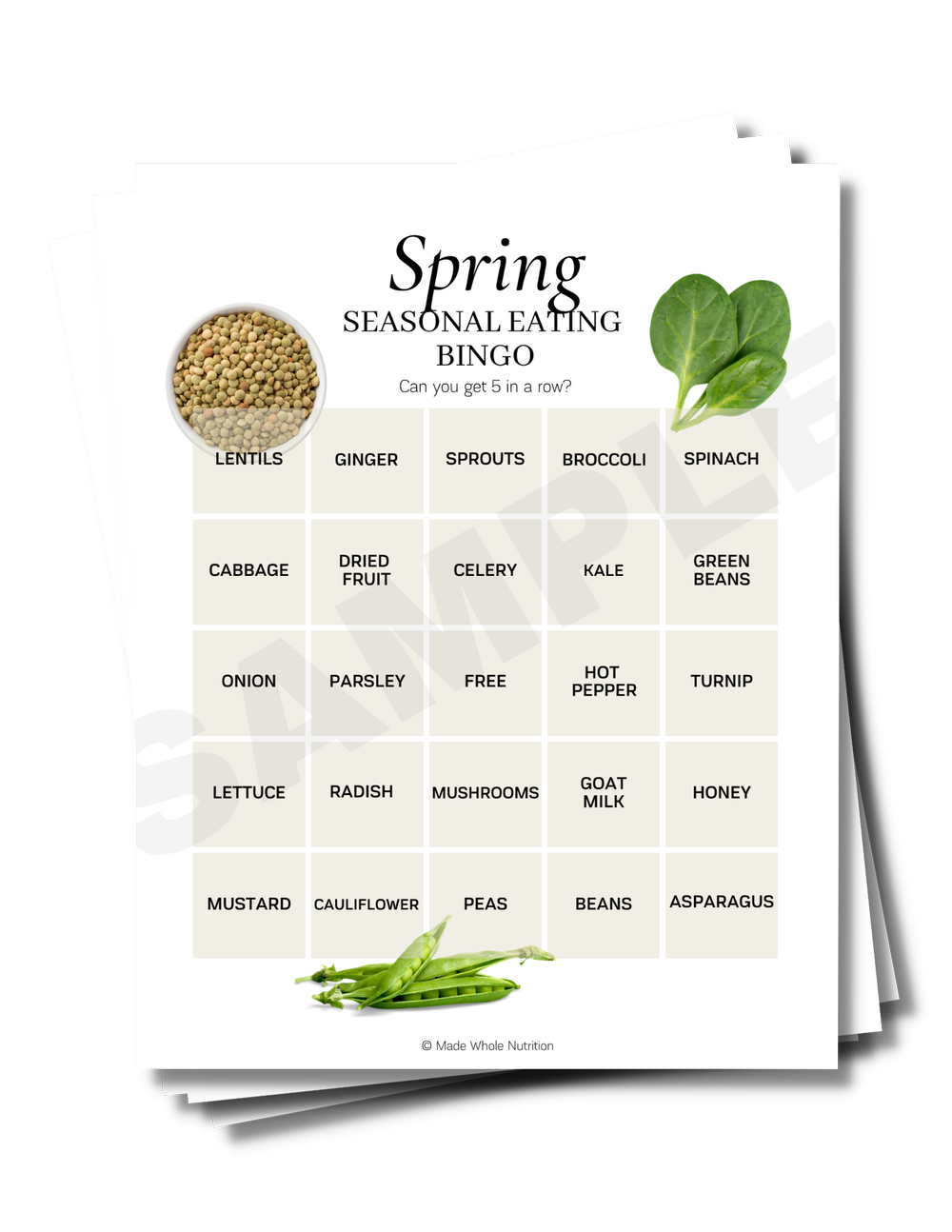 Spring Seasonal Eating Handout — Functional Health Research + Resources ...