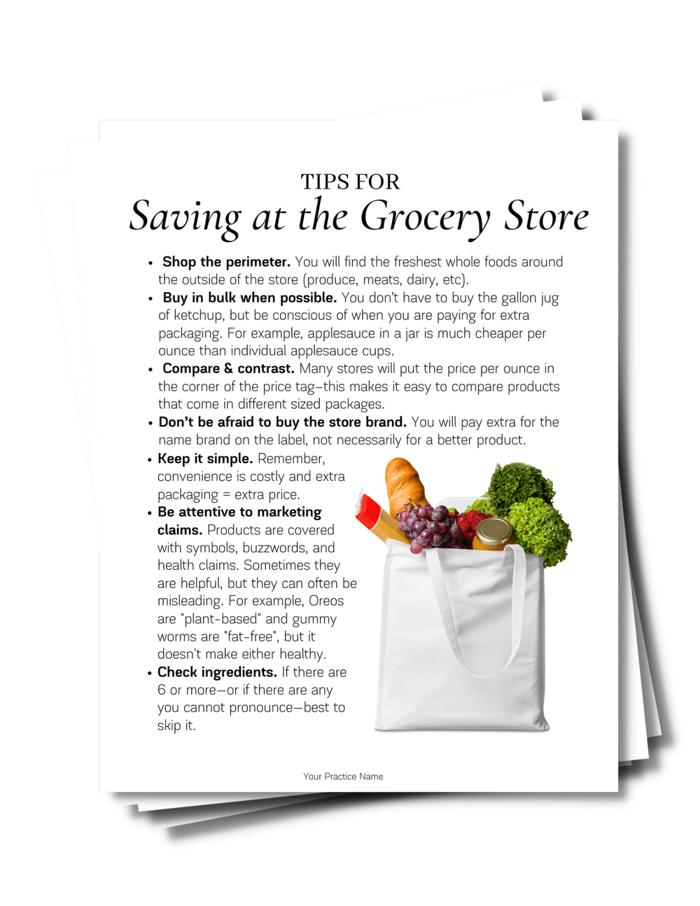 How to Read a Food Label Handout — Functional Health Research ...