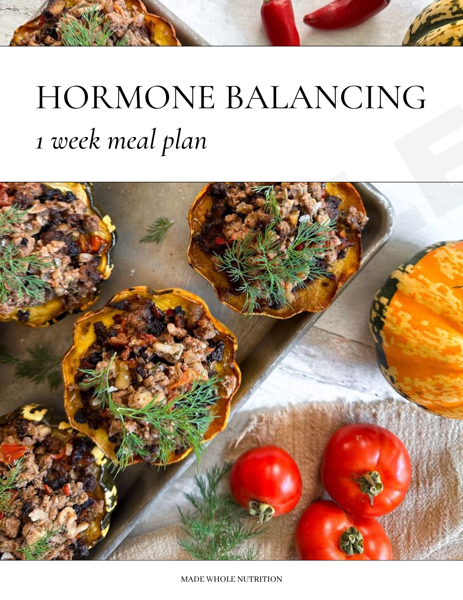 Hormone Balancing 1-Week Meal Plan — Functional Health Research ...