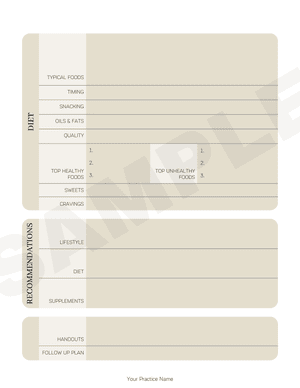 Nutritional Protocol Form — Functional Health Research + Resources ...