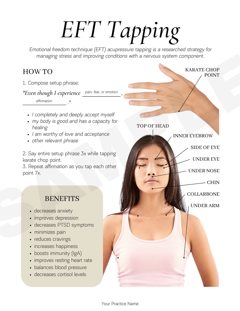 EFT Tapping Handout — Functional Health Research + Resources — Made ...