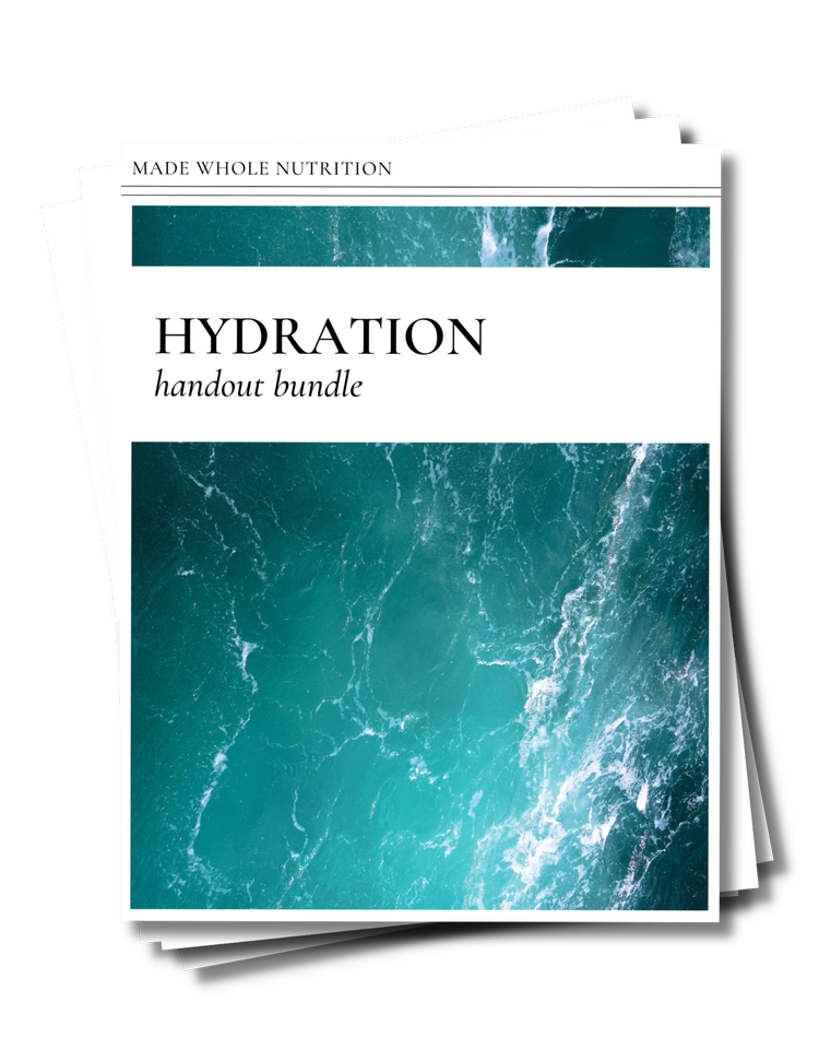 Dehydration Handout — Functional Health Research + Resources — Made ...