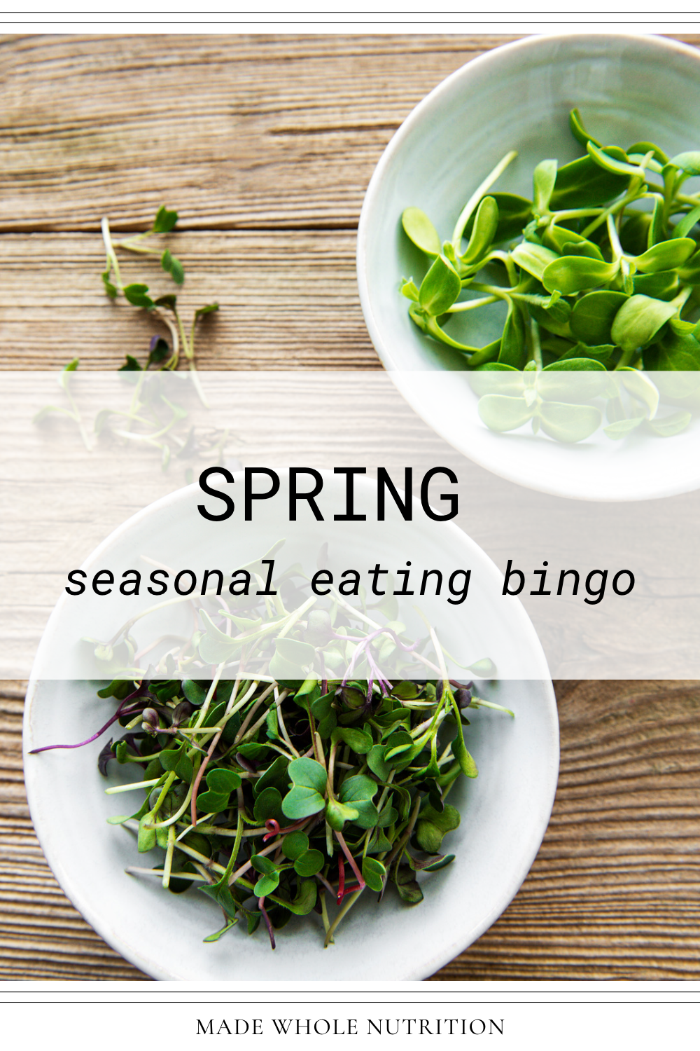 SPRING Seasonal Eating Bingo — Functional Health Research + Resources ...
