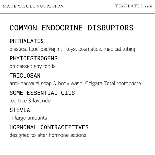 Common Sources of Endocrine Disrupting Chemicals — Functional Health ...