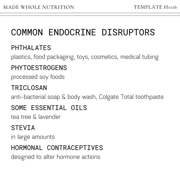 Common Sources of Endocrine Disrupting Chemicals — Functional Health ...
