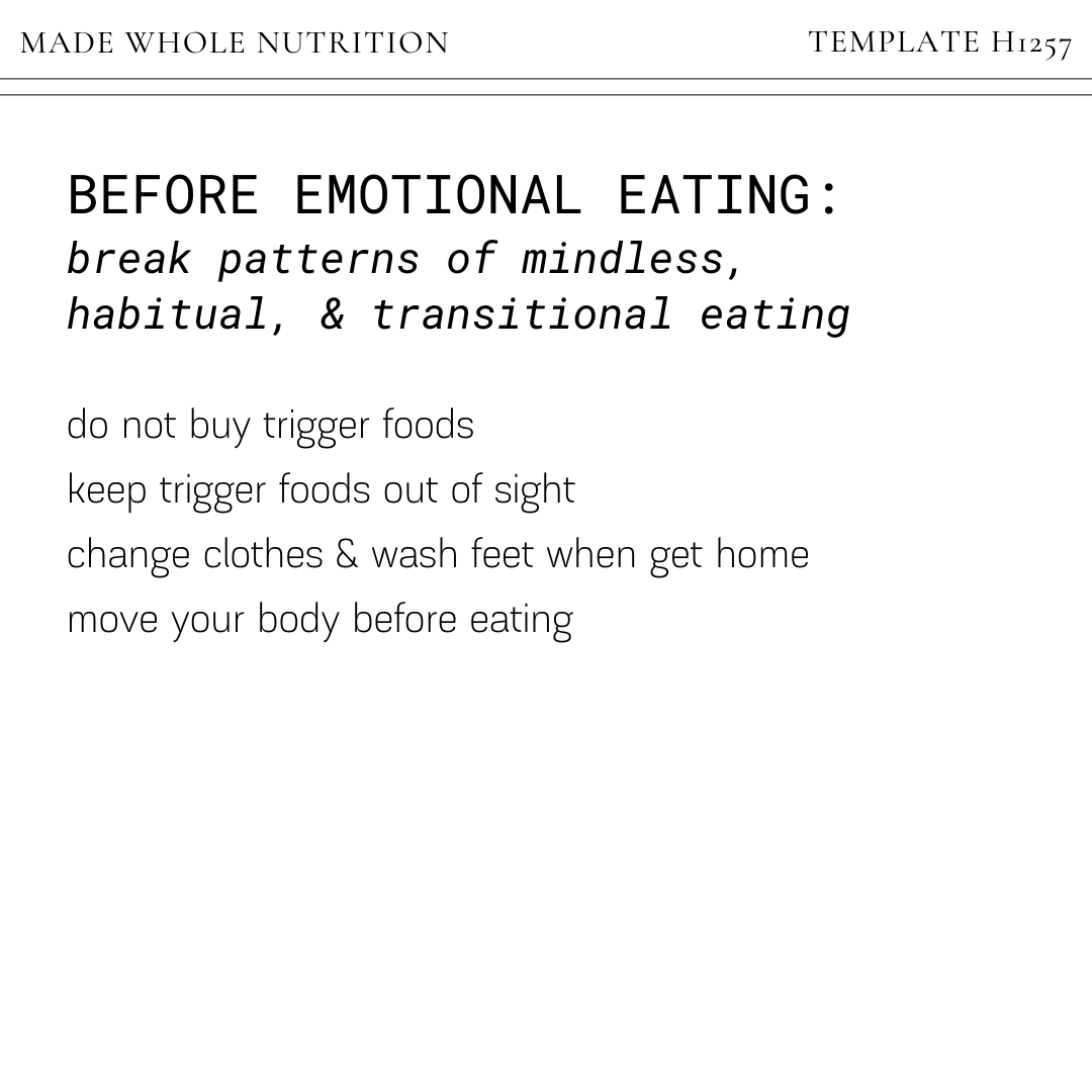 20 Strategies for EMOTIONAL EATING — Functional Health Research ...