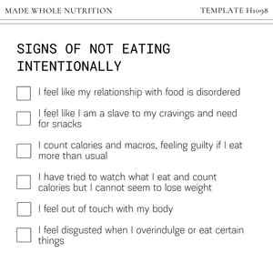 17 Signs of Not Eating Intentionally — Functional Health Research ...