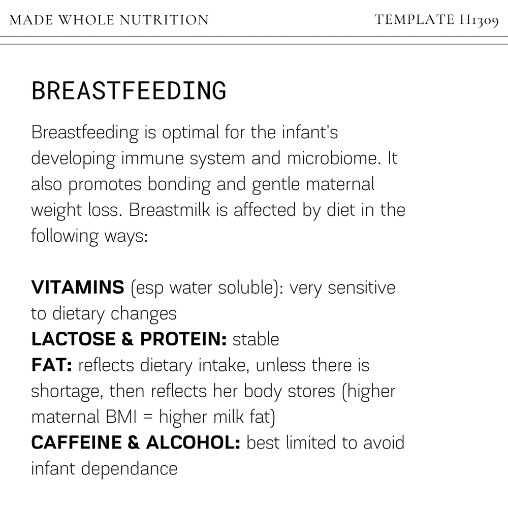 POSTPARTUM NUTRITION: the most common nutrient needs after pregnancy ...
