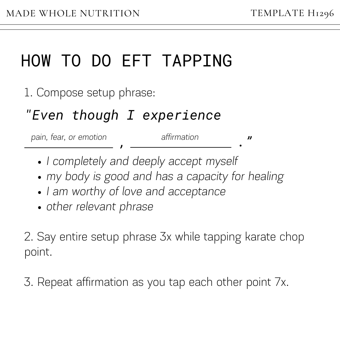 What in the world is EFT TAPPING? (and how to do it) — Functional ...