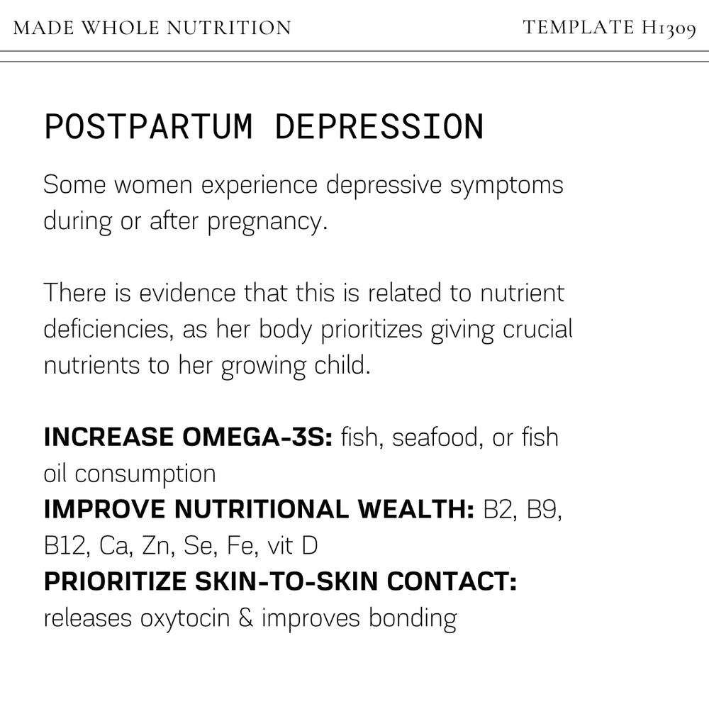 POSTPARTUM NUTRITION: the most common nutrient needs after pregnancy ...