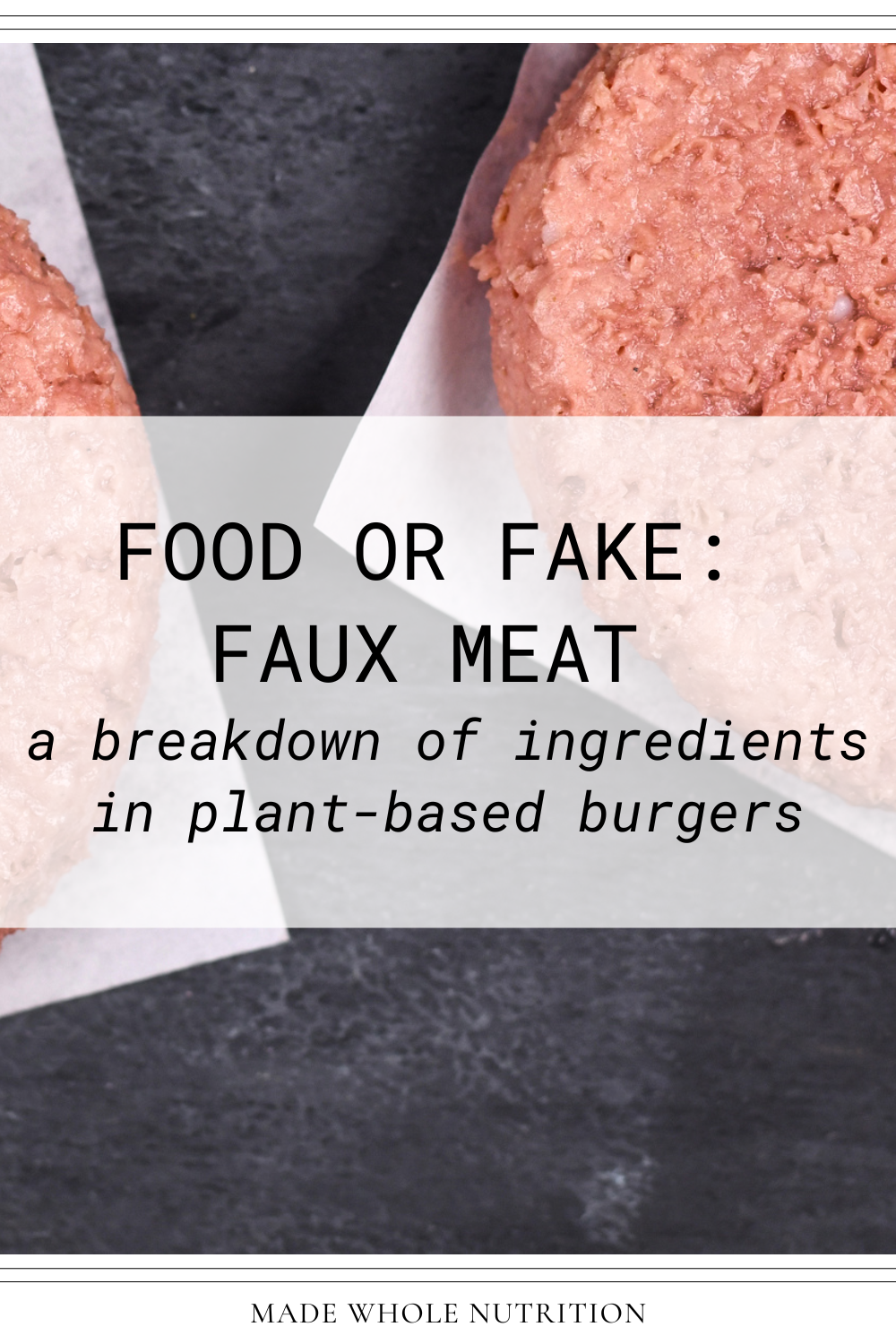 FOOD OR FAKE: Faux Meat — Functional Health Research + Resources — Made ...