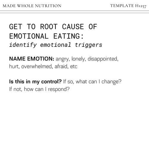 20 Strategies for EMOTIONAL EATING — Functional Health Research ...